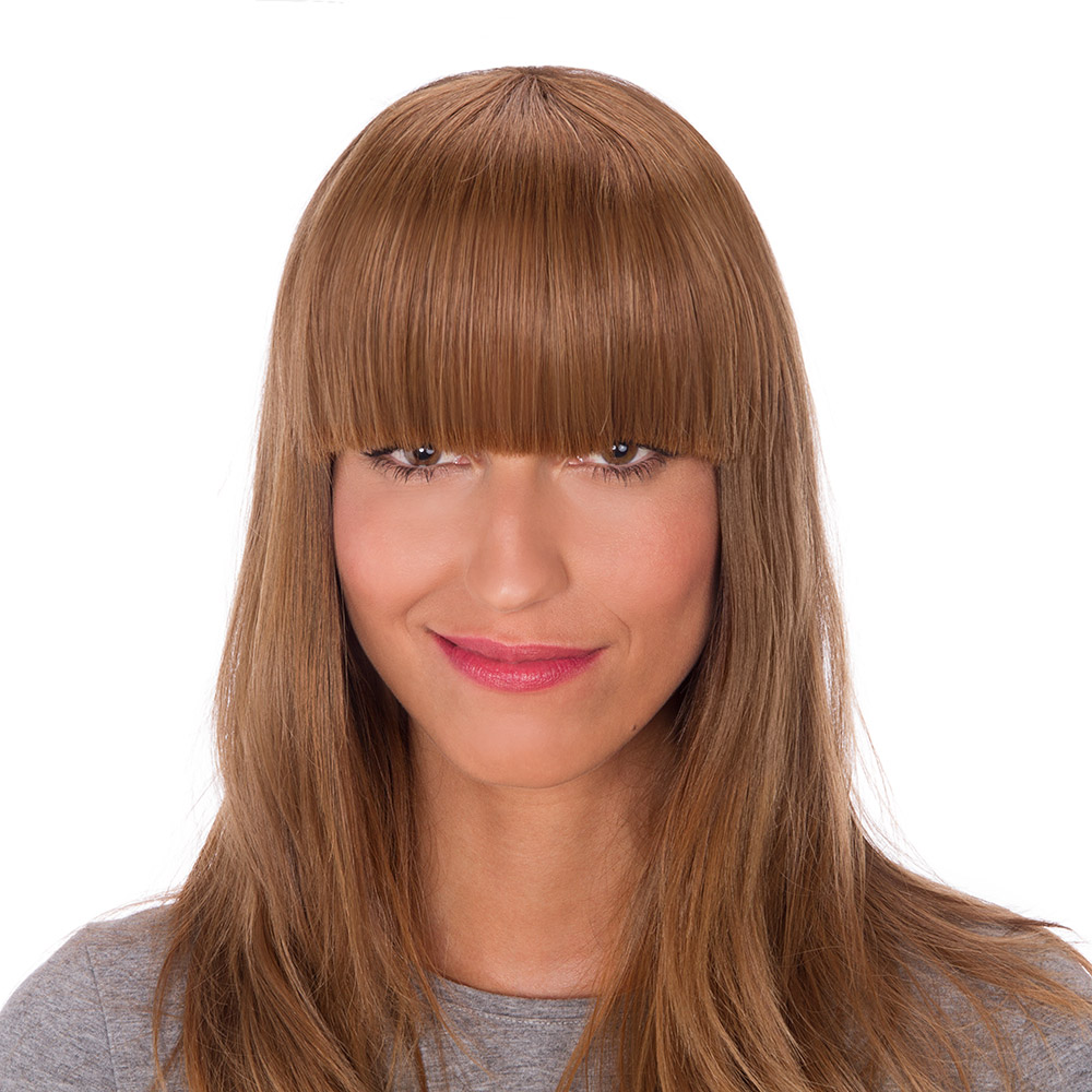 Flequillo de cabello natural con base triangular - Tienda Extensionmania